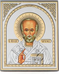 NKlaus Saint Nicholas Miraculous Wooden Icon 10 x 12 cm Christian ...